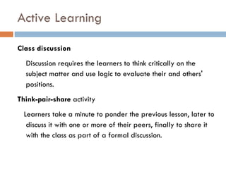 Collaborative, cooperative, active learning | PPT
