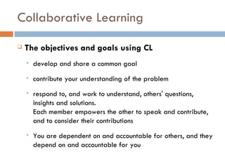 Collaborative, cooperative, active learning | PPT