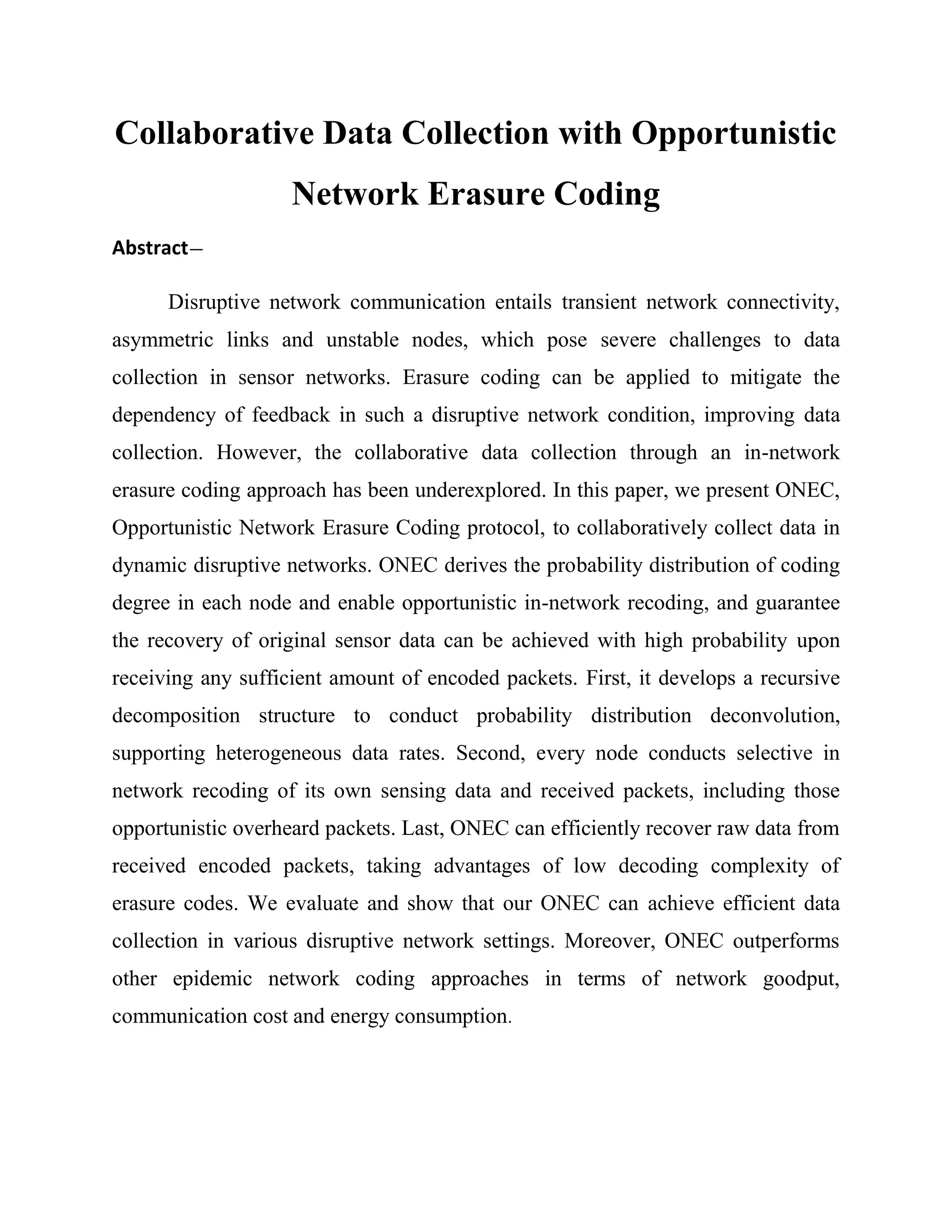 Collaborative data collection with opportunistic | PDF