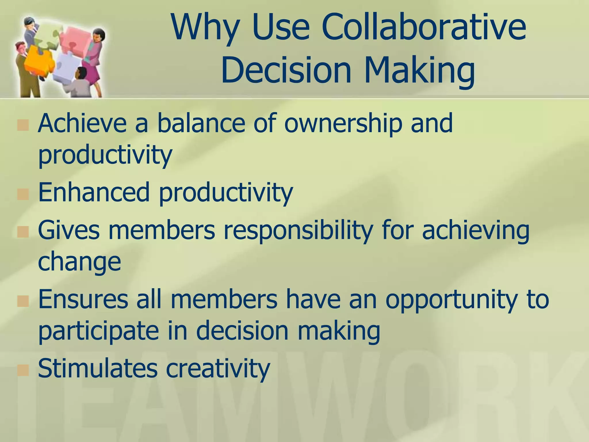 Collaborative Decision Making | PPTX