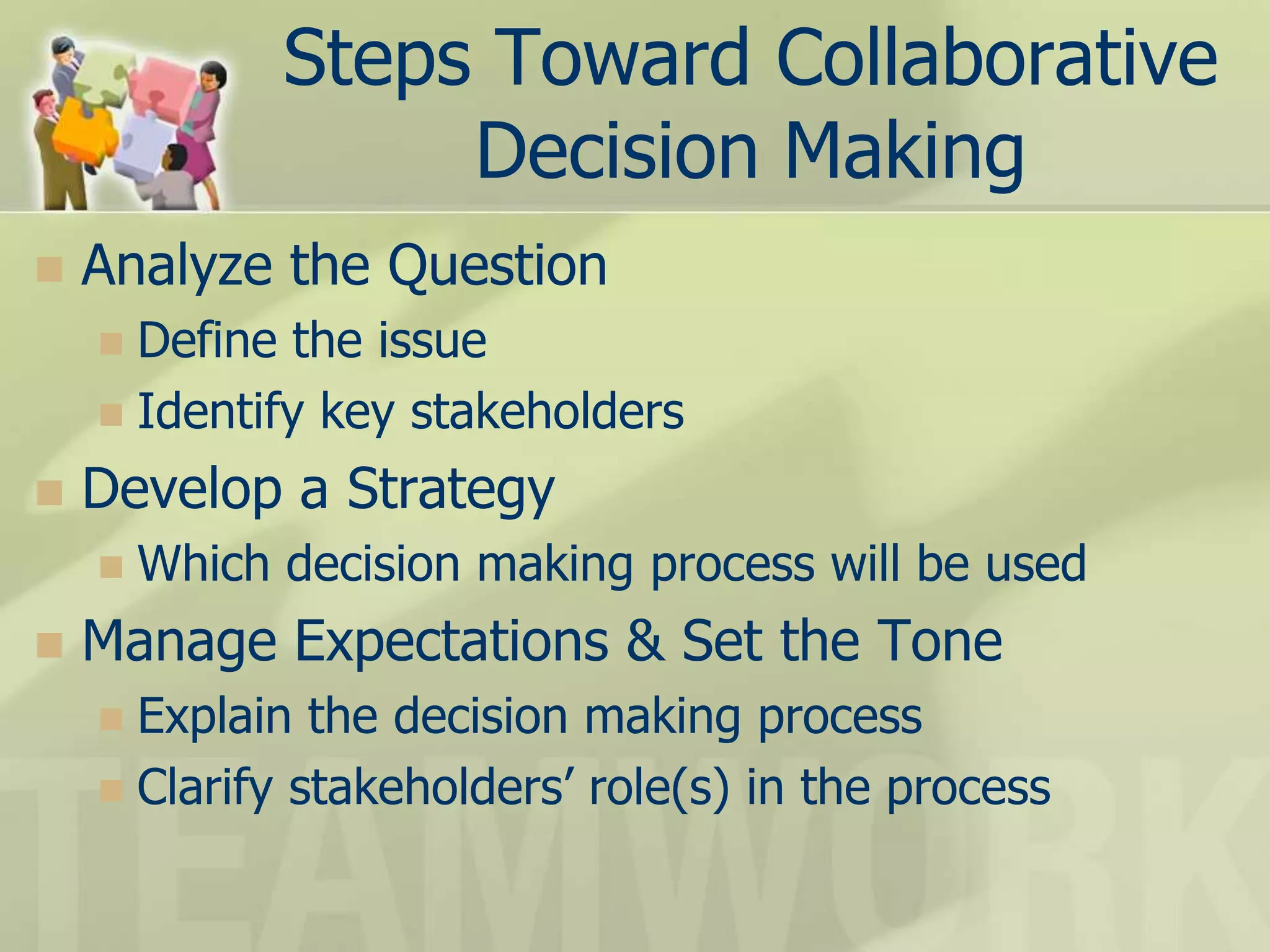 Collaborative Decision Making | PPTX