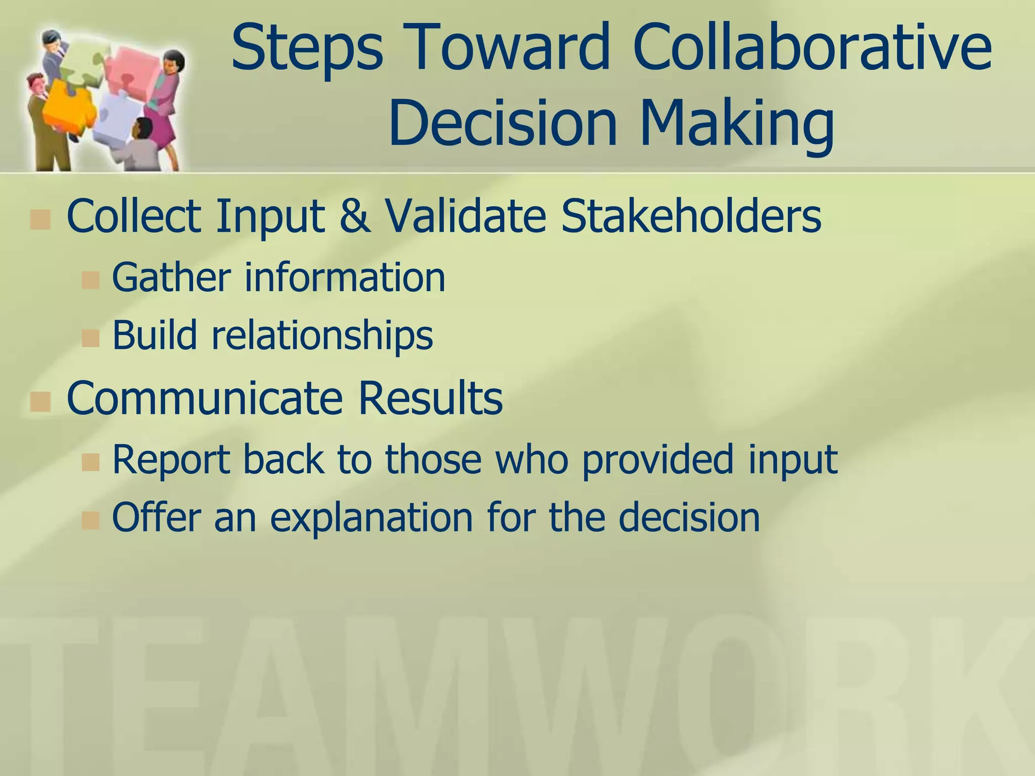 Collaborative Decision Making | PPTX