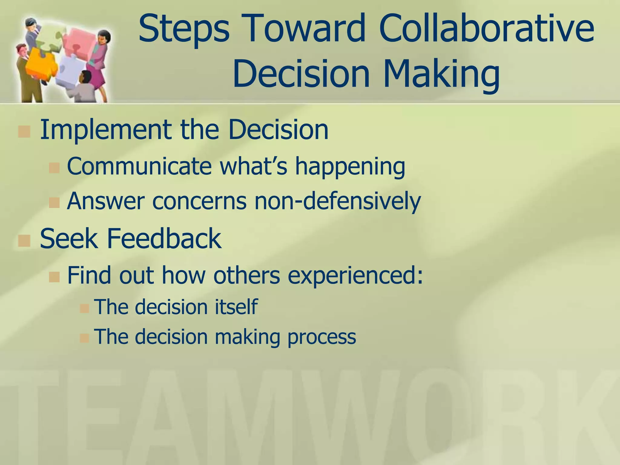 Collaborative Decision Making | PPTX