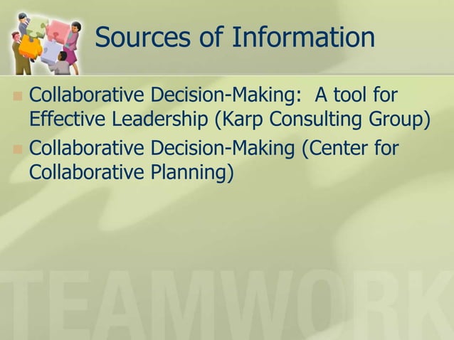 Collaborative Decision Making | PPTX | Business | Business and Finance