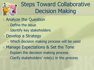 Collaborative Decision Making | PPTX