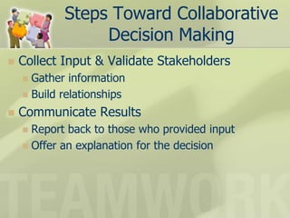 Collaborative Decision Making | PPTX