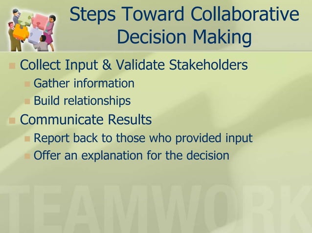Collaborative Decision Making | PPTX | Business | Business and Finance