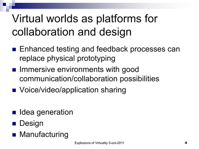 Virtual collaborative design environments | PPT