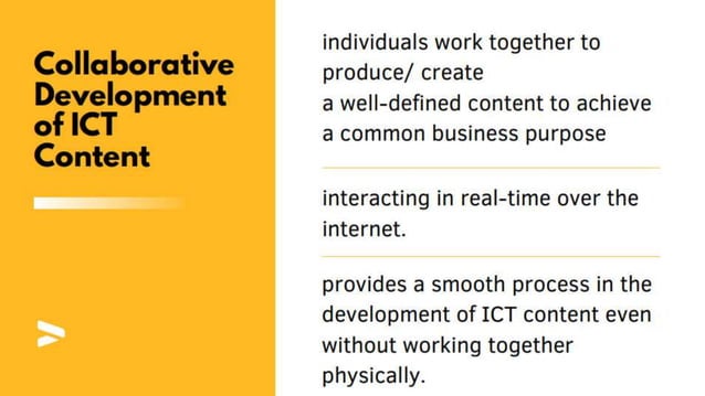 Collaborative Development of ICT Content.pptx | IT and Internet Support ...