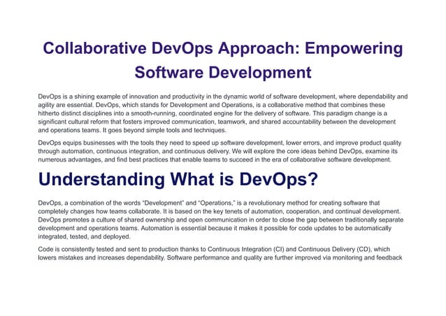 Collaborative DevOps Approach_ Empowering Software Development.pdf