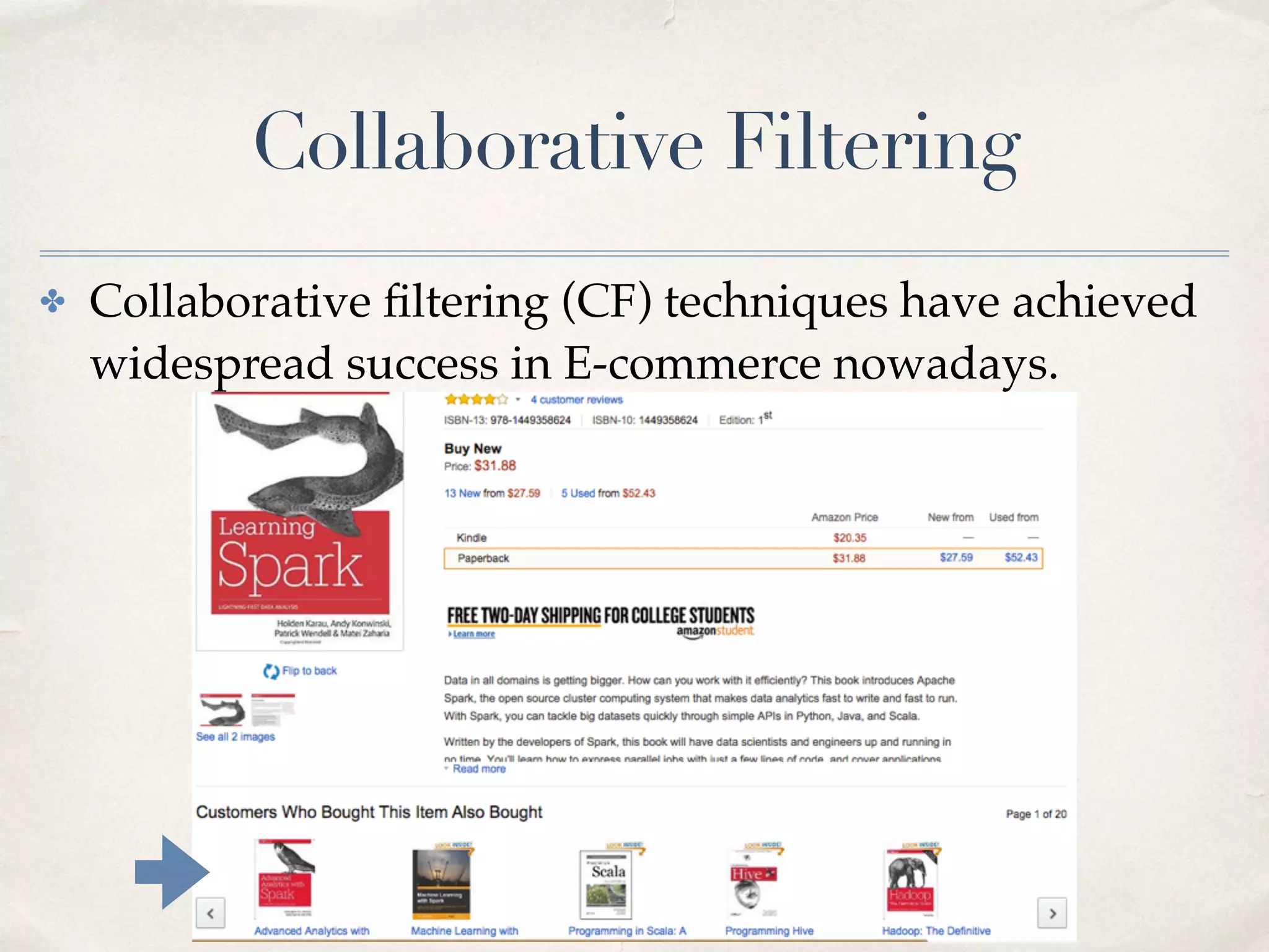 Collaborative Filtering Recommendation Algorithm based on Hadoop | PPT