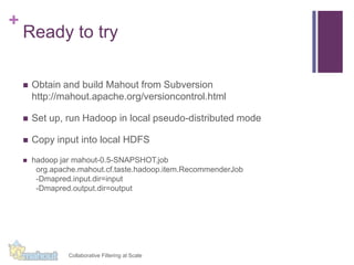 Collaborative filtering at scale | PPT