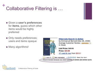 Collaborative filtering at scale | PPT