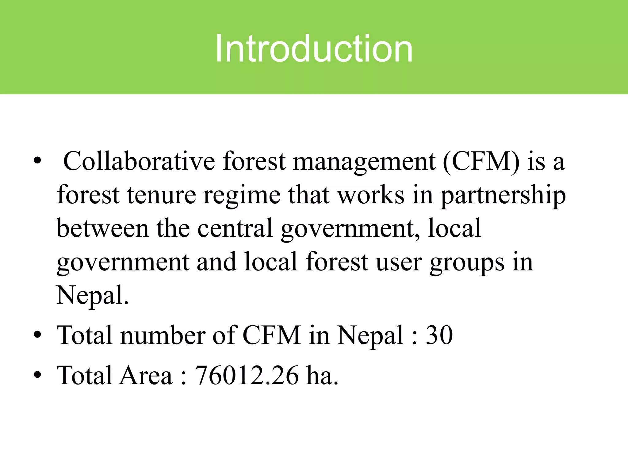 Collaborative forest management in nepal | PPTX