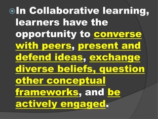 Collaborative Learning | PPTX | Education