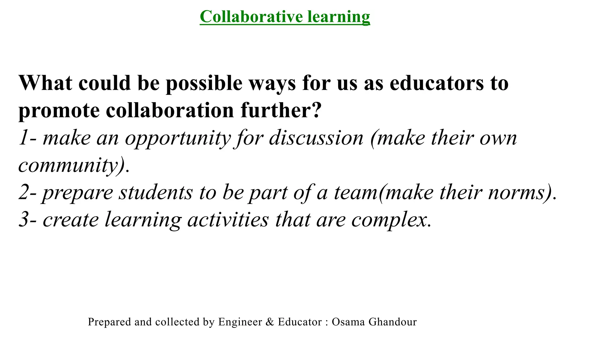 Collaborative learning | PPT