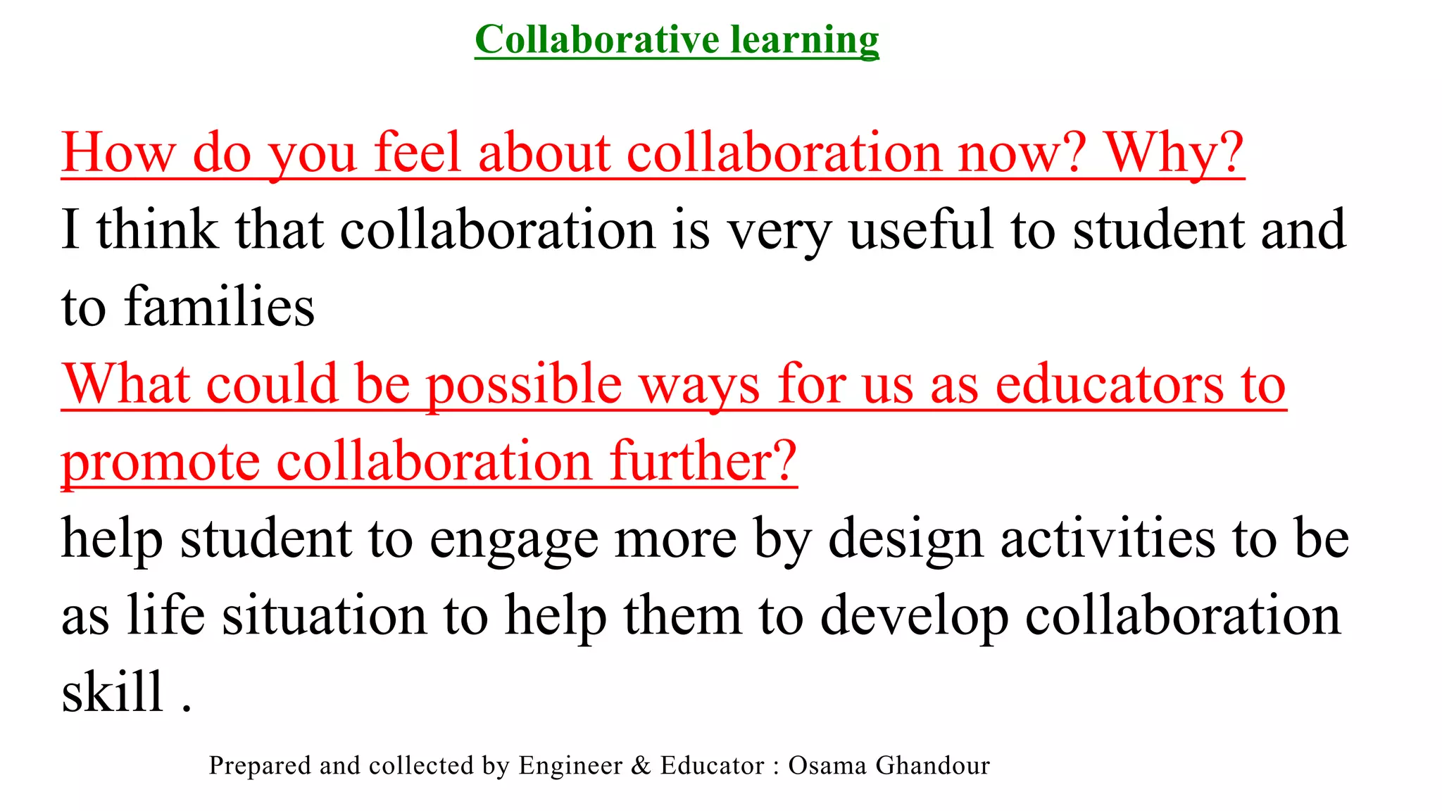 Collaborative learning | PPT
