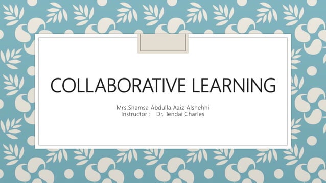 Collaborative learning | PPT
