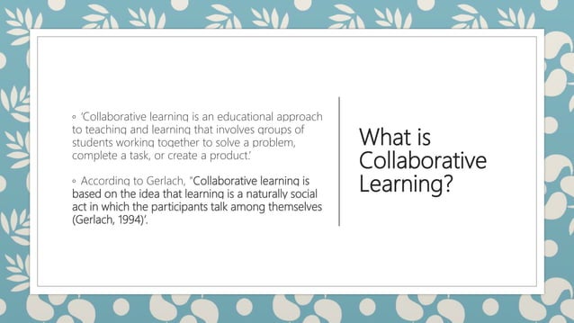 Collaborative learning | PPT