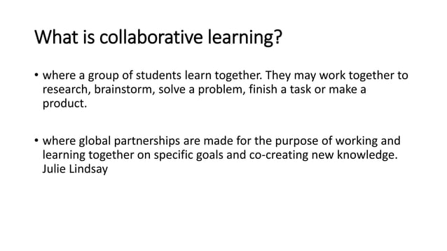 Collaborative learning | PPT