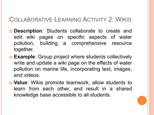 Collaborative Learning Activities on Water Pollution.pptx | Environment ...