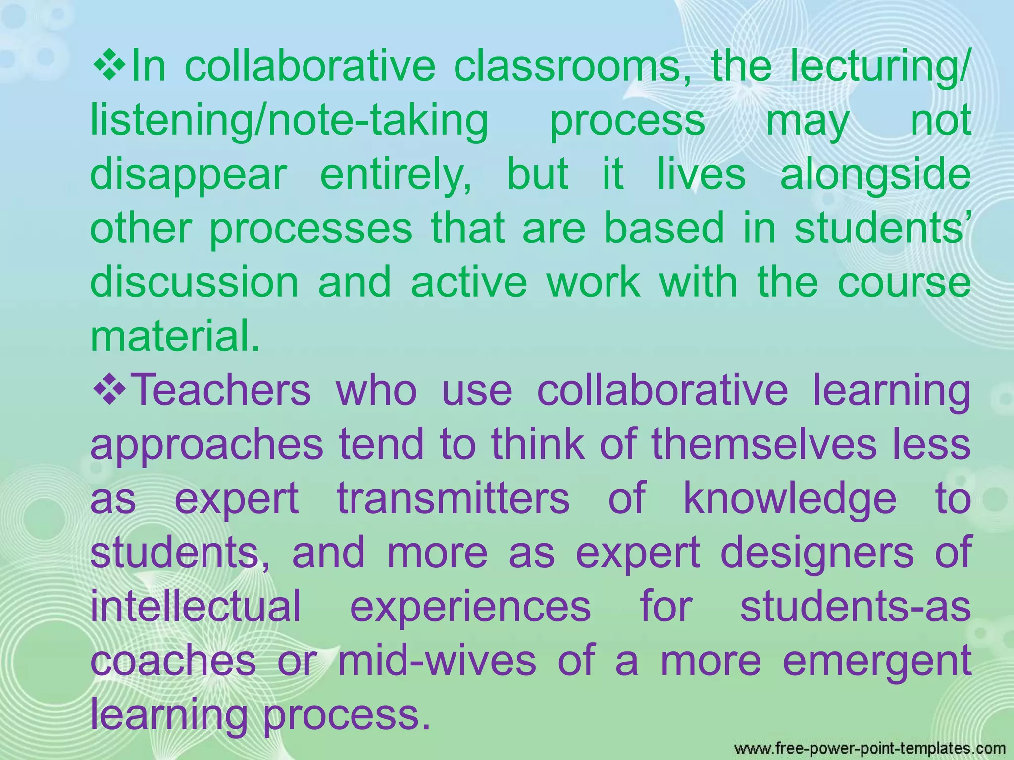 Collaborative learning approach | PPT