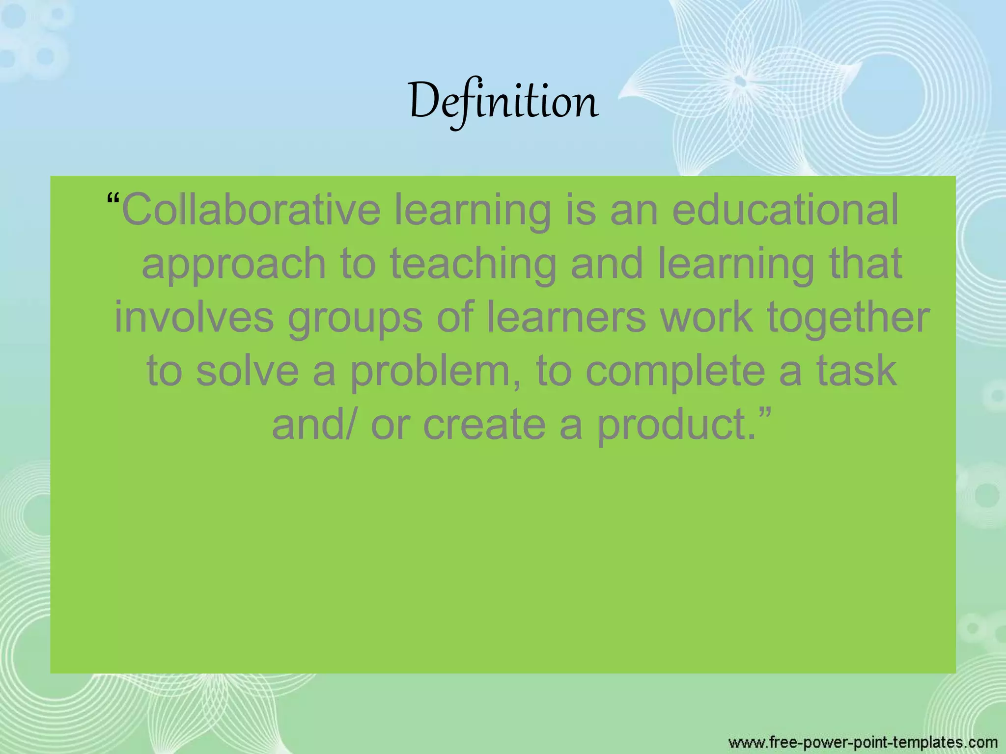 Collaborative learning approach | PPT