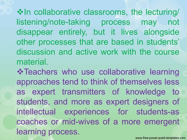 Collaborative learning approach | PPT