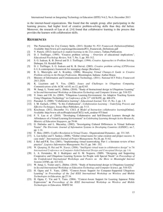 Collaborative learning model with virtual team in ubiquitous learning environment using creative ...