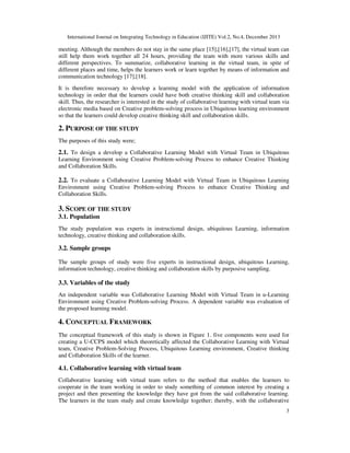 Collaborative learning model with virtual team in ubiquitous learning environment using creative ...