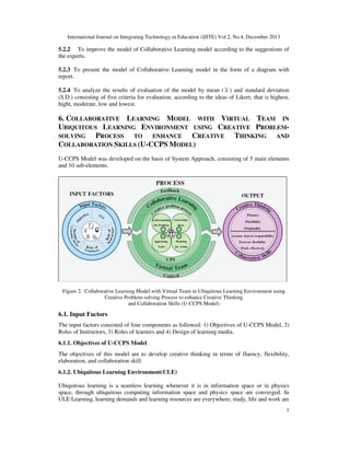 Collaborative learning model with virtual team in ubiquitous learning environment using creative ...