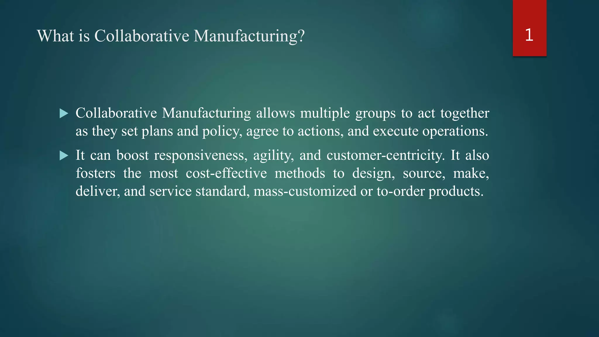 Collaborative manufacturing | PPT
