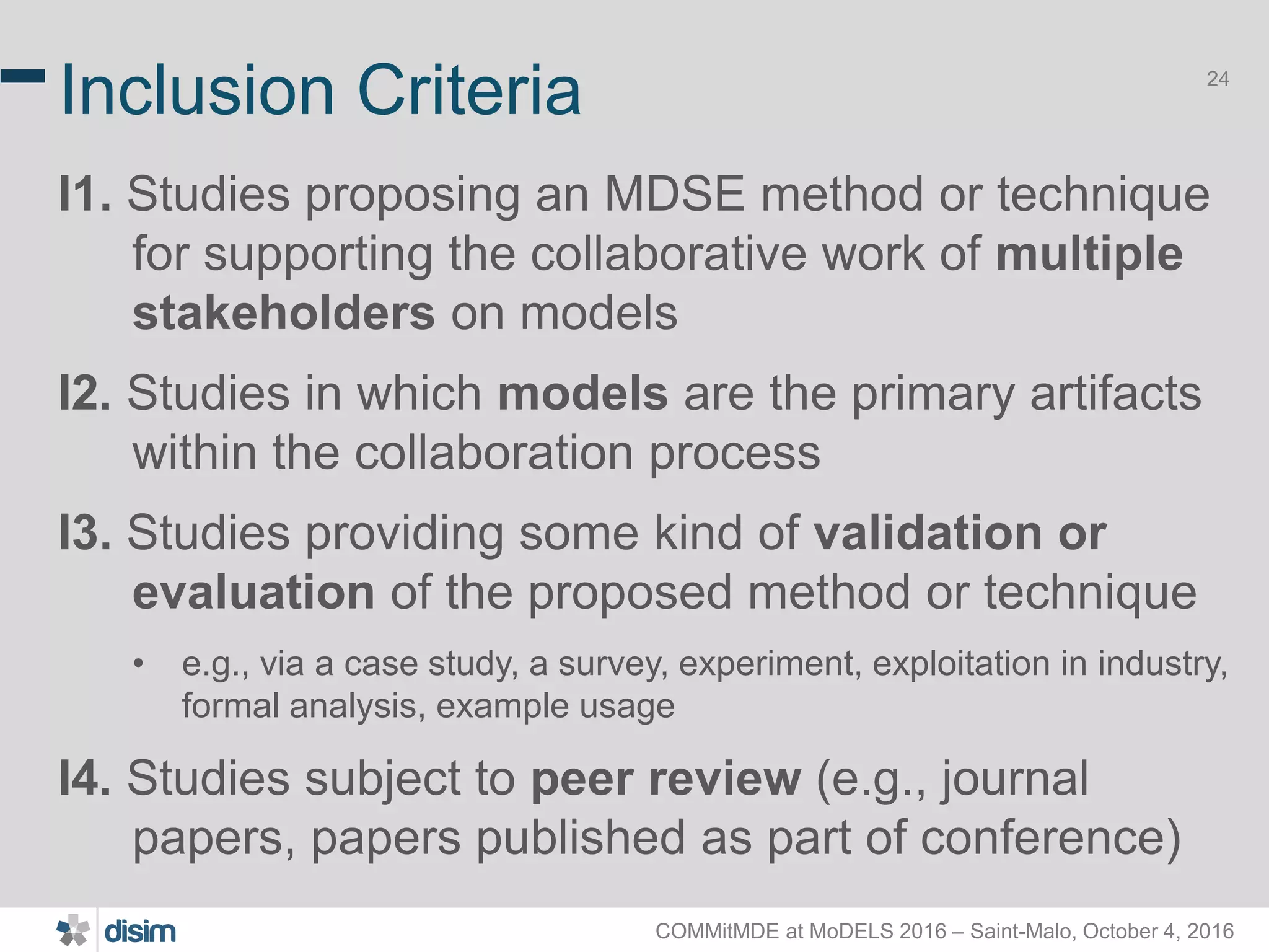 Collaborative Model Driven Software Engineering A Systematic Mapping
