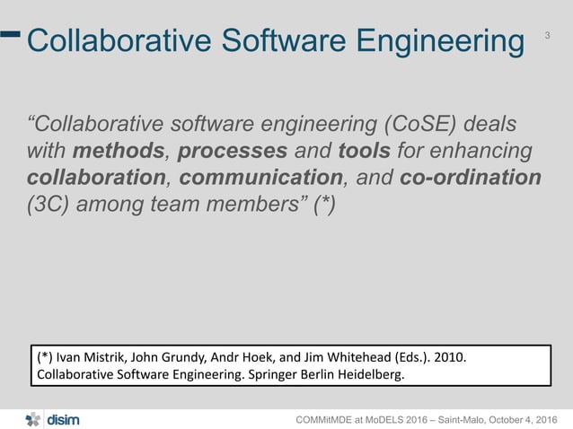 Collaborative Model Driven Software Engineering A Systematic Mapping