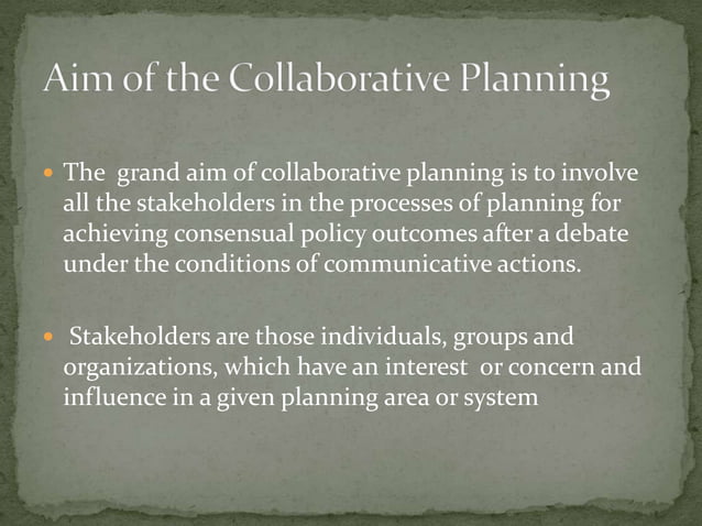Collaborative planning | PPTX