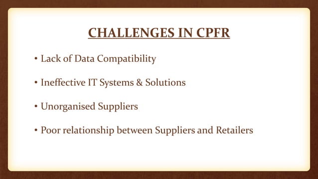Collaborative planning, forecasting and replinishment (cpfr | PPT ...