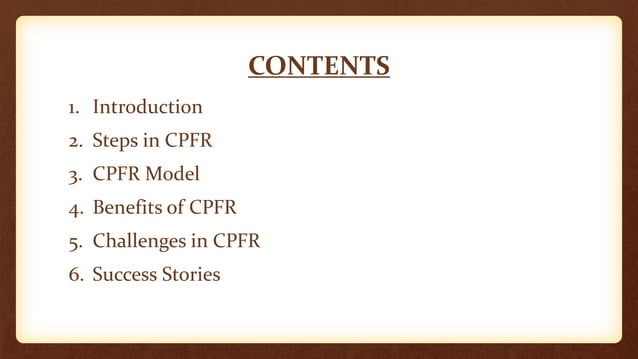 Collaborative planning, forecasting and replinishment (cpfr | PPT ...
