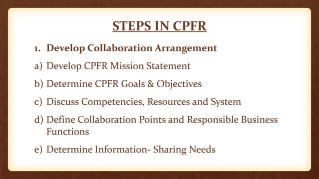 Collaborative planning, forecasting and replinishment (cpfr | PPT ...