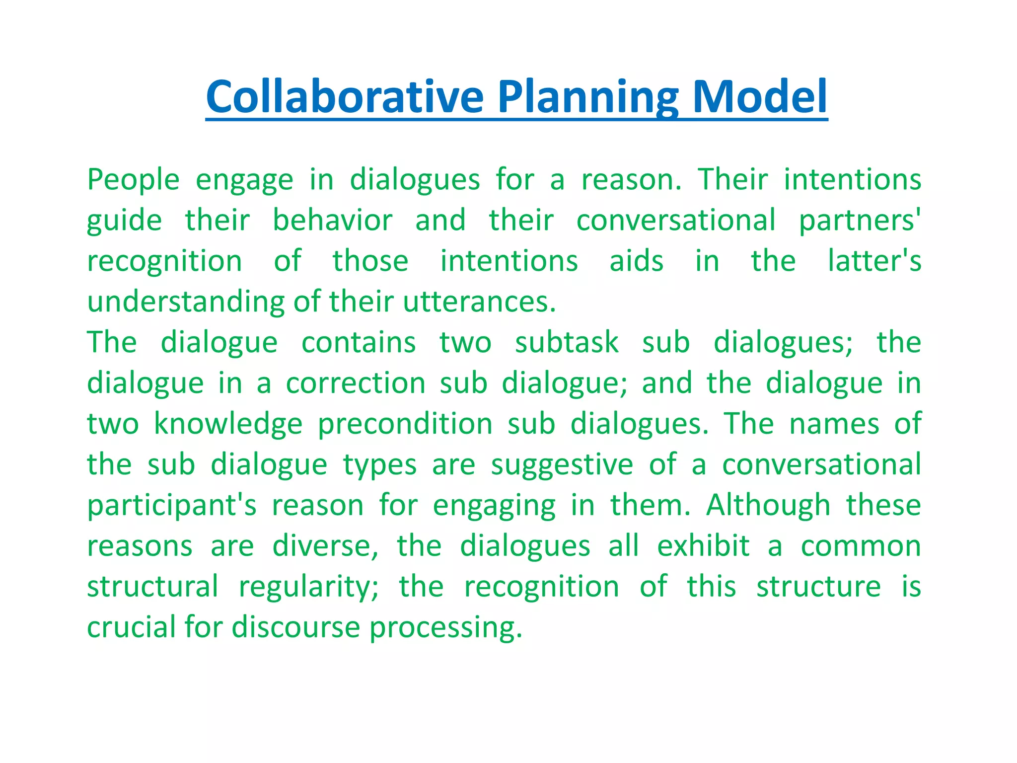 Collaborative Planning Model | PPTX
