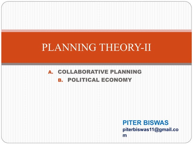Collaborative Planning & Poltical Economy | PPTX