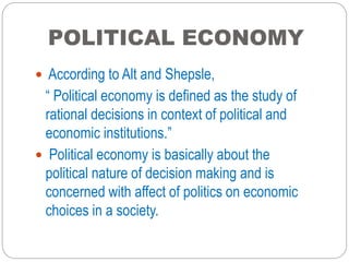 Collaborative Planning & Poltical Economy | PPT
