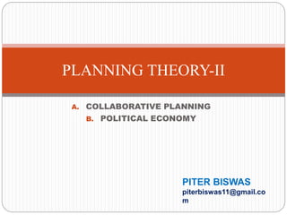 Collaborative Planning & Poltical Economy | PPT