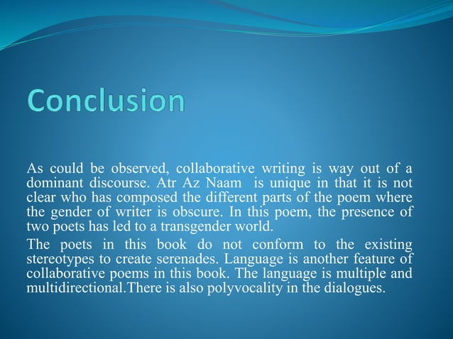 Collaborative Poetry and Gender | PPT