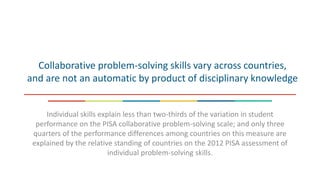 Collaborative problem solving - Key findings | PPTX