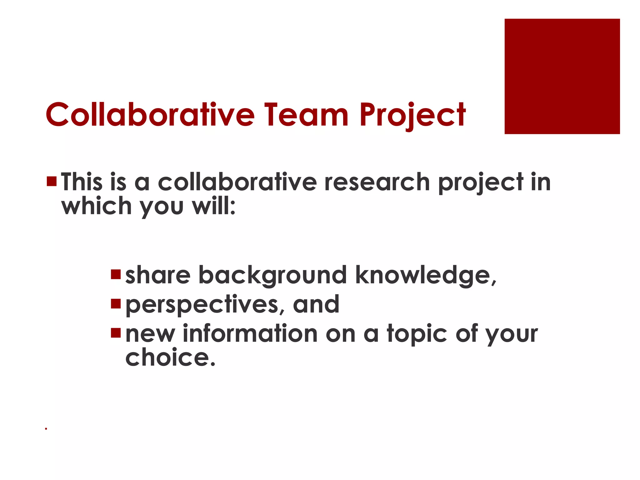 Collaborative project[3] | PPT