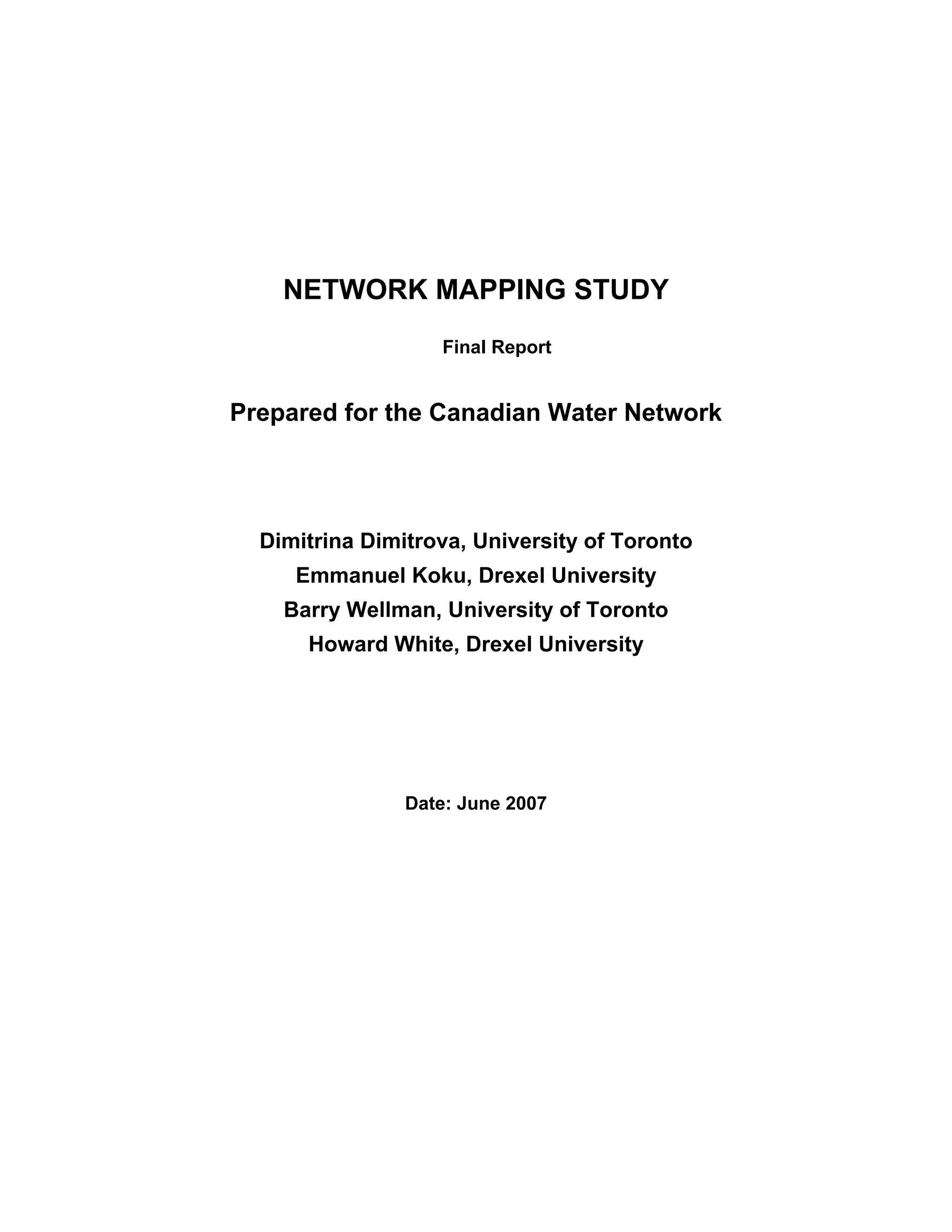 Collaborative Research@CWN: Who do Scientists Network with? | PDF