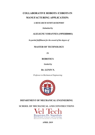 Collaborative robots final paper | PDF