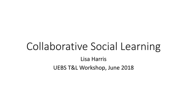 Collaborative Social Learning | PPTX
