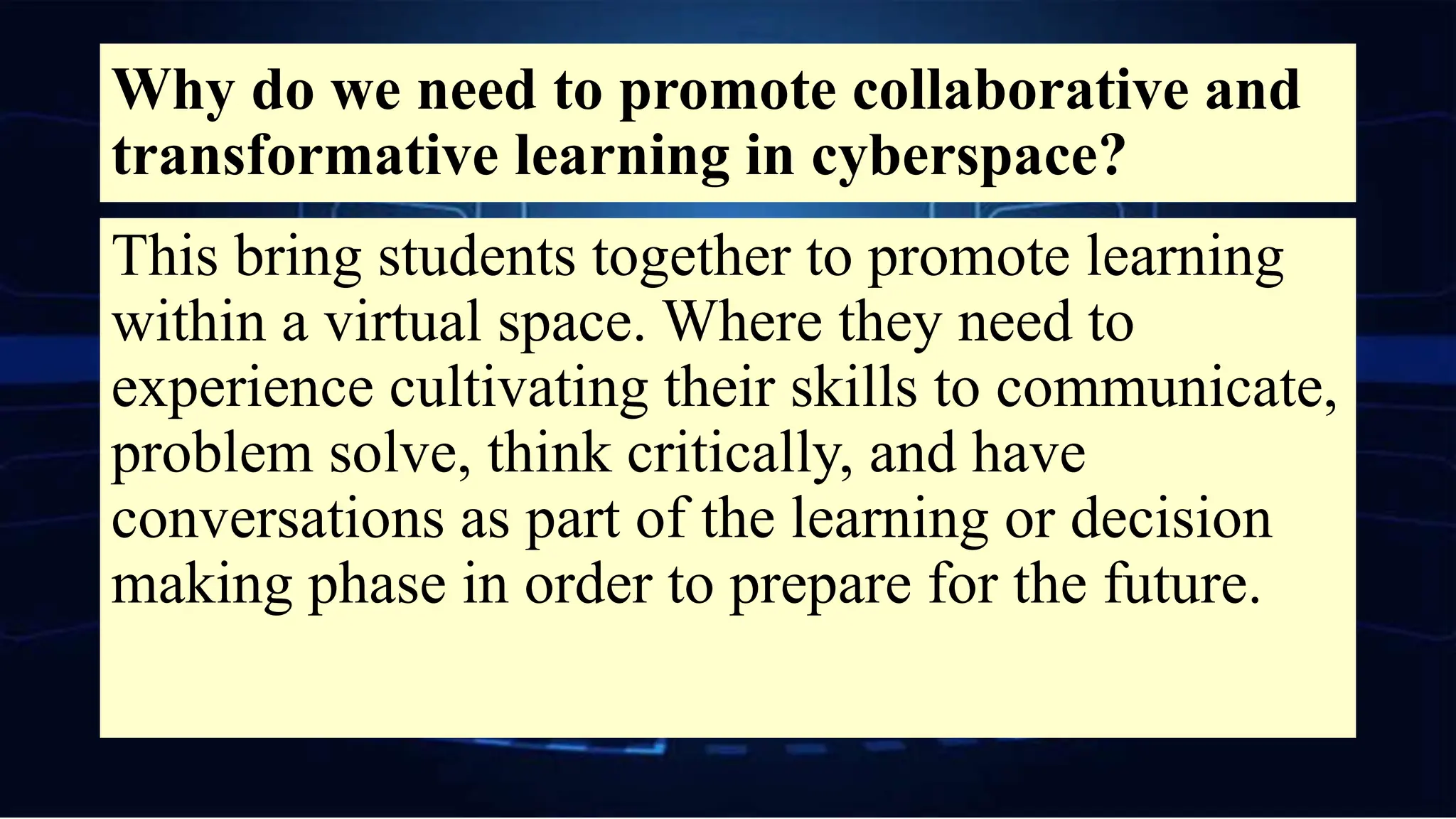 COLLABORATIVE&TRANSFORMATIVE.evelynpanilaglipurapptx | PPTX