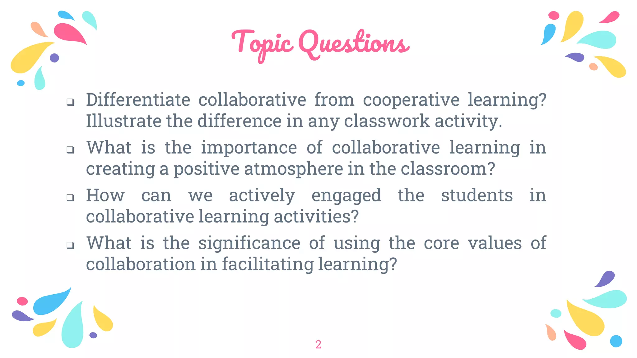 Collaborative vs. cooperative learning | PPTX